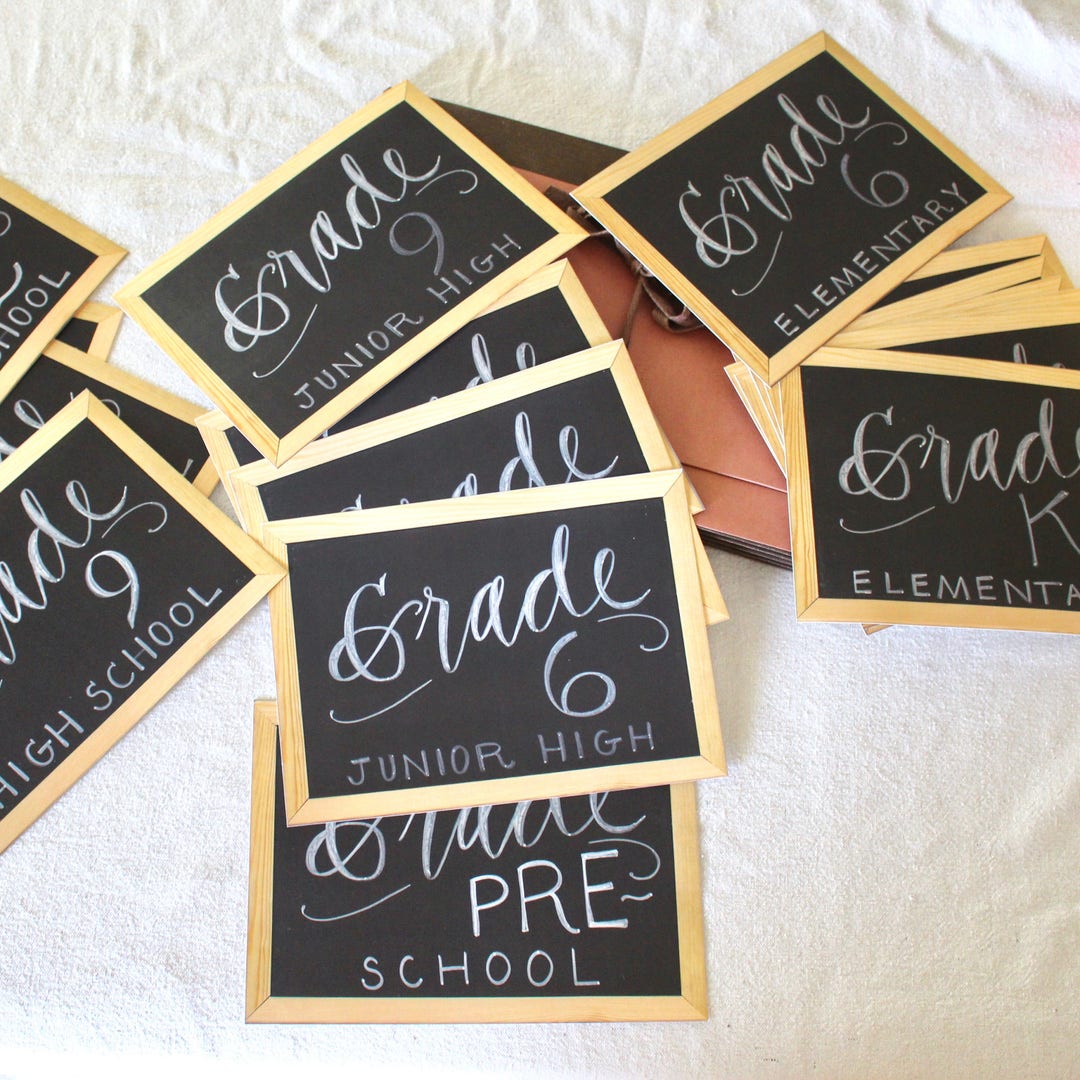 First Day of School Signs- 16 Pdfs Chalkboard Preschool-12 Grade High ...