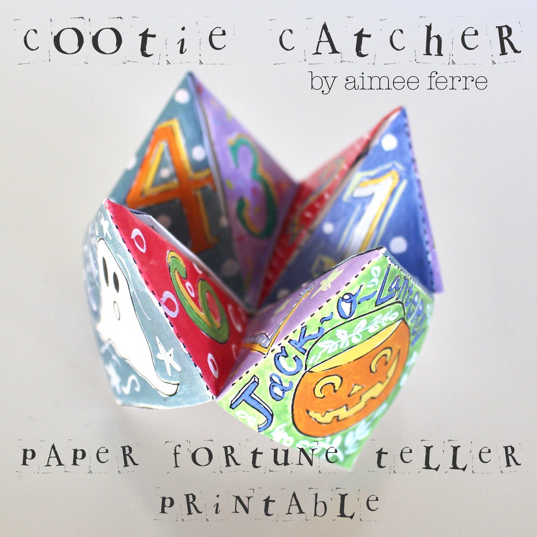 DIGITAL *** Cootie Catcher or Paper Fortune Teller - Kids Paper Craft ...