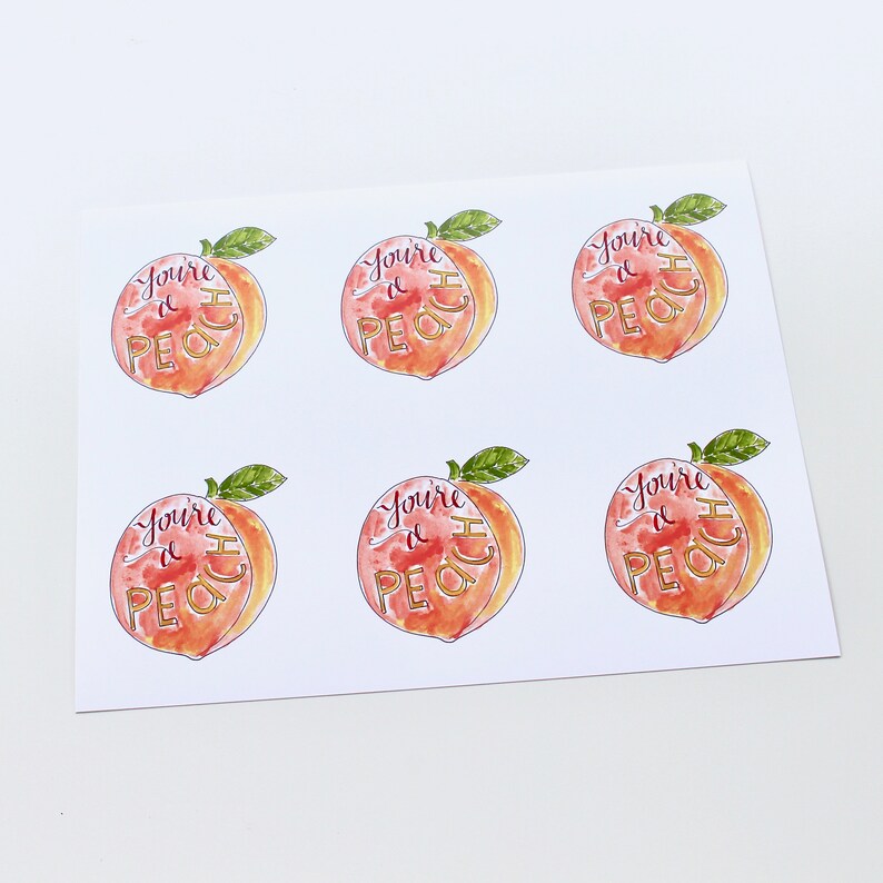 Digital File**** You're a Peach Gift Tag- INSTANT DOWNLOAD - Etsy