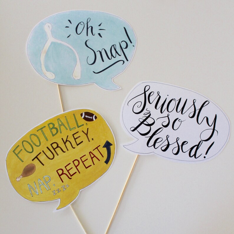 18 Thanksgiving Photo Booth Props by Aimee Ferre - Etsy