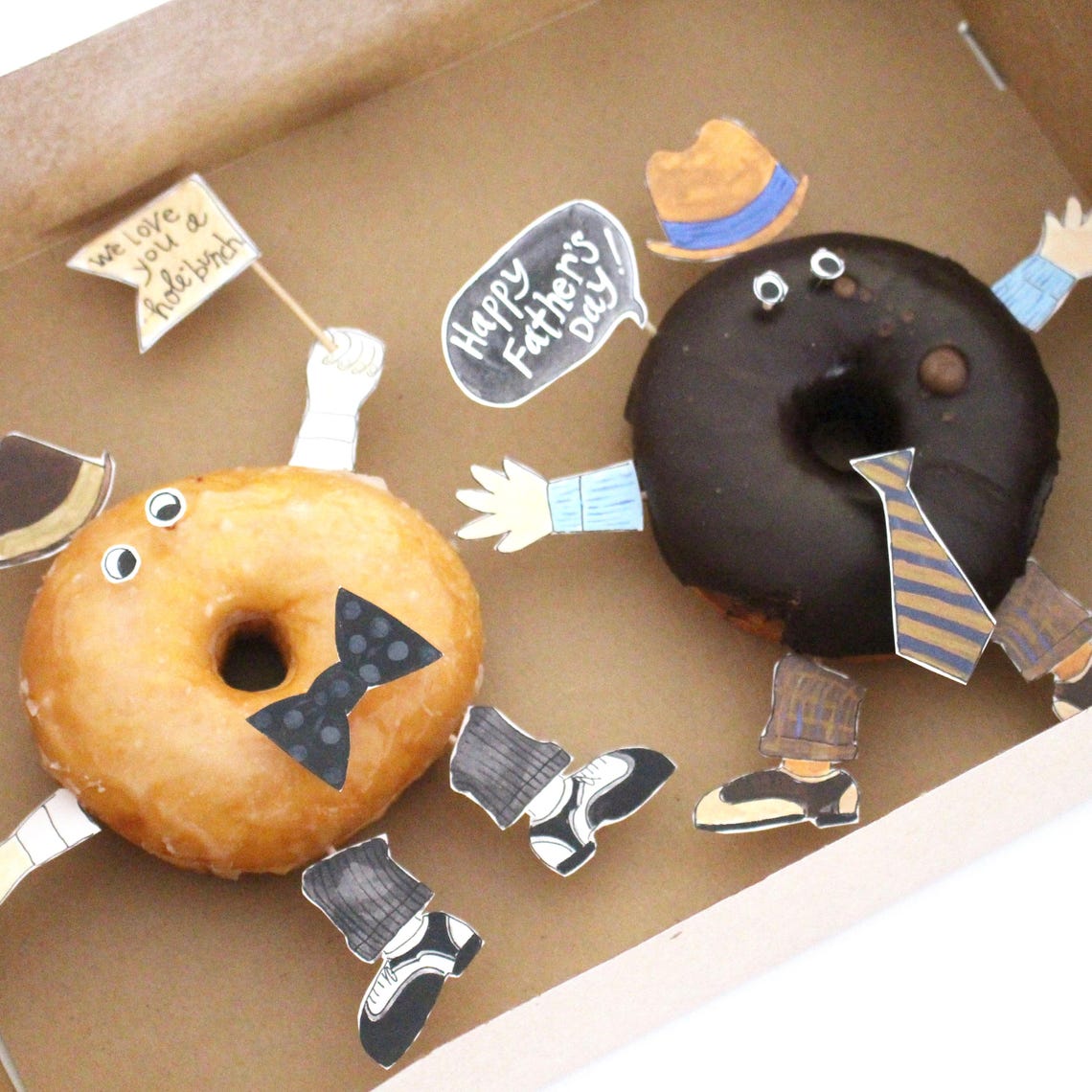 Dapper Daddy-o Donuts Illustrated Color Printable - Etsy