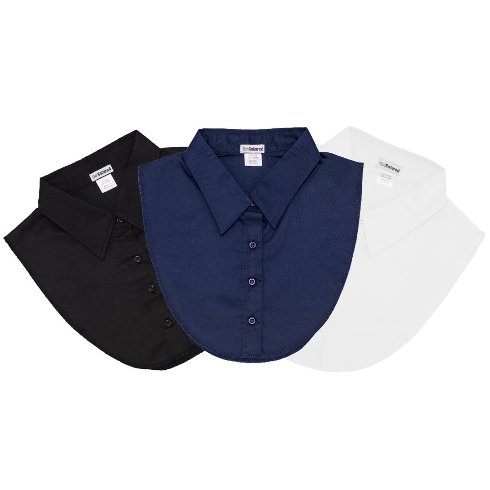 Igotcollared Dickey Collars 3-pack in Navy, Black and White, Aka Detach ...