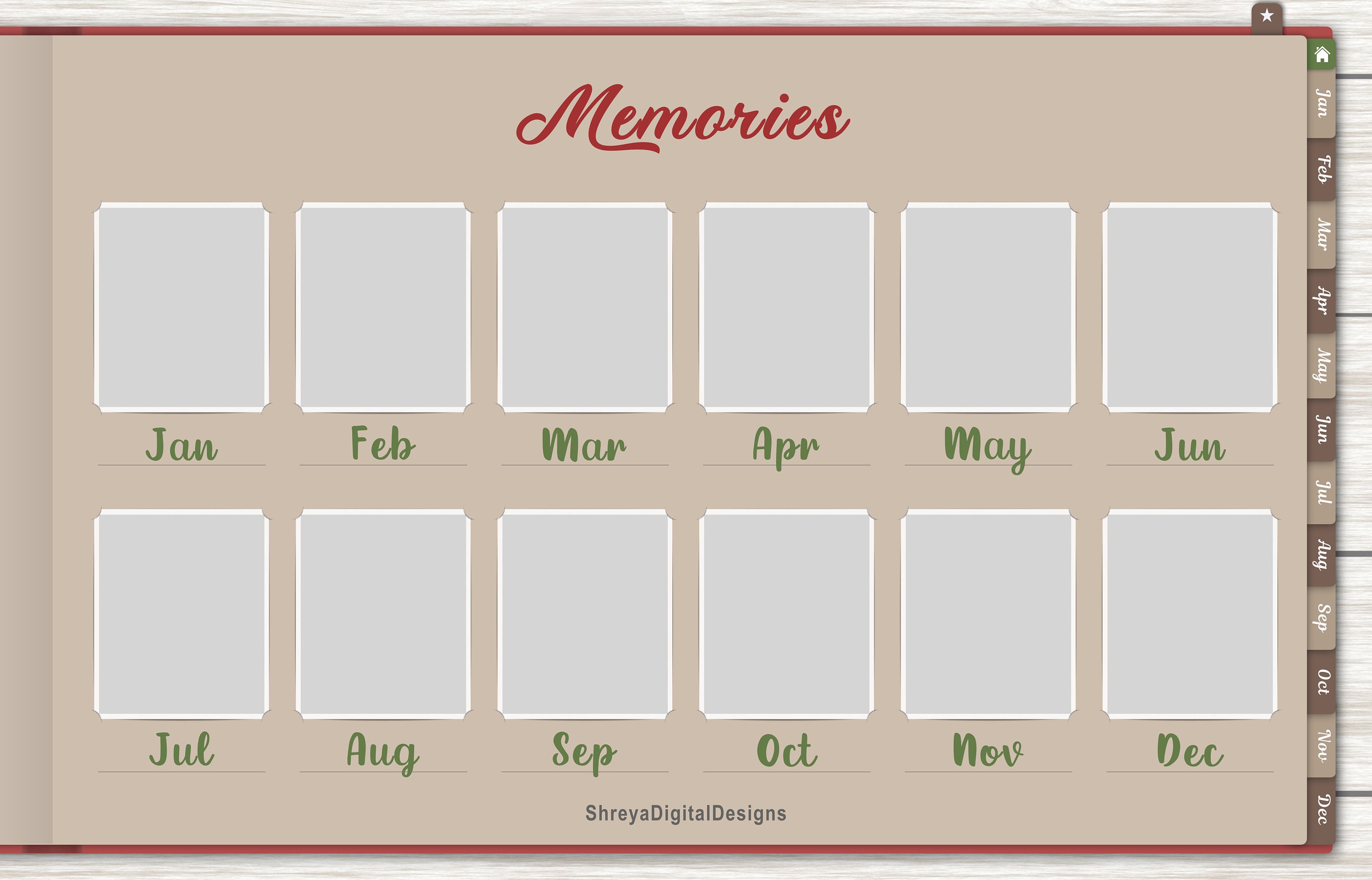 Digital Memory Photo Book, Yearly Photo Album, Goodnotes, Memory ...