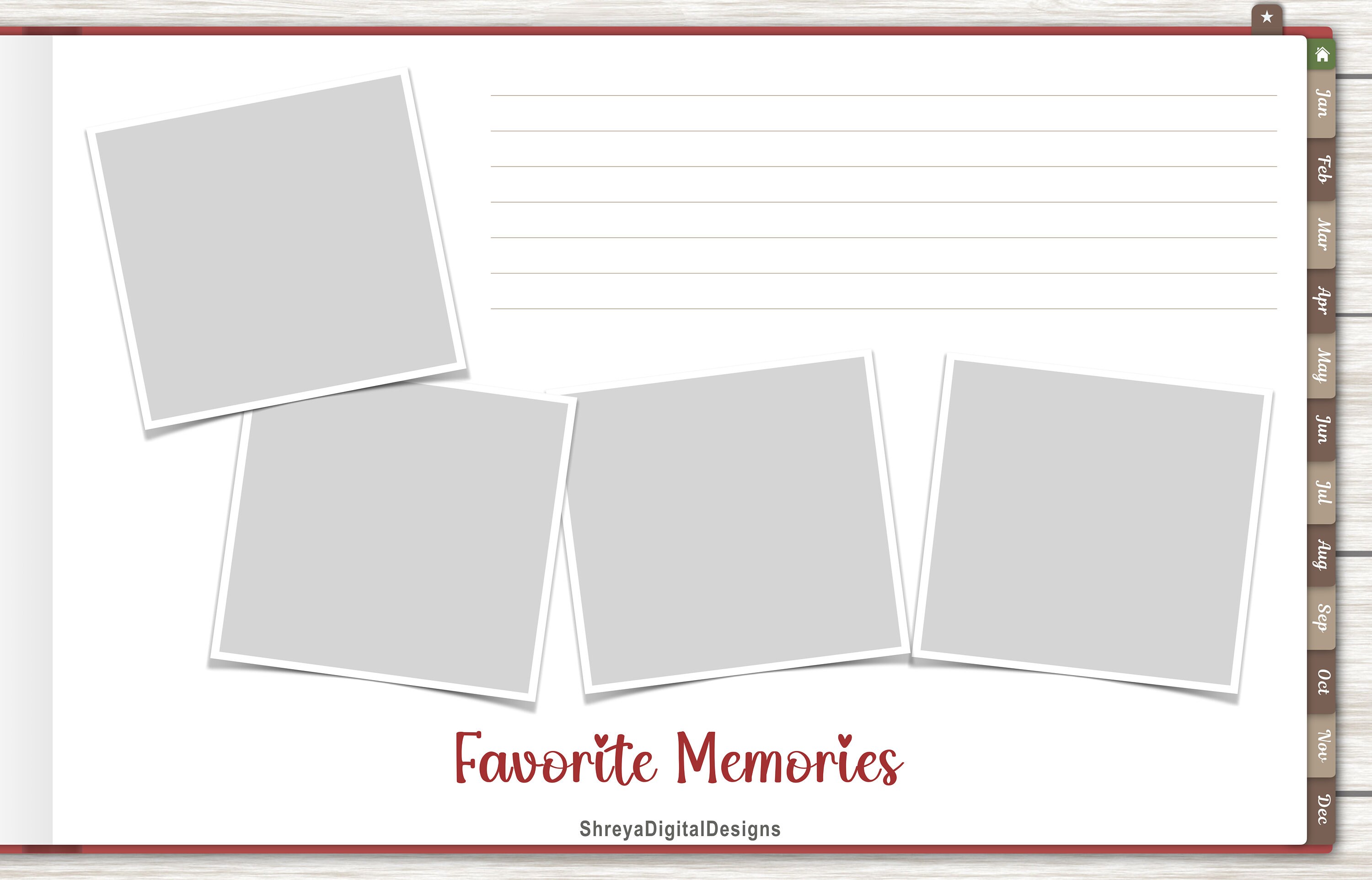 Digital Memory Photo Book, Yearly Photo Album, Goodnotes, Memory ...