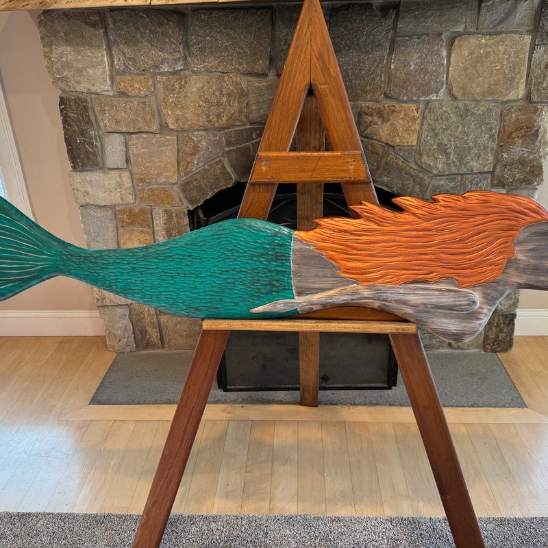Carved Wood Mermaid - Etsy