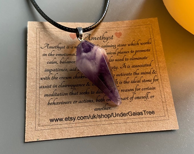 Amethyst Pendulum Amethyst Pendulum Necklace - Etsy