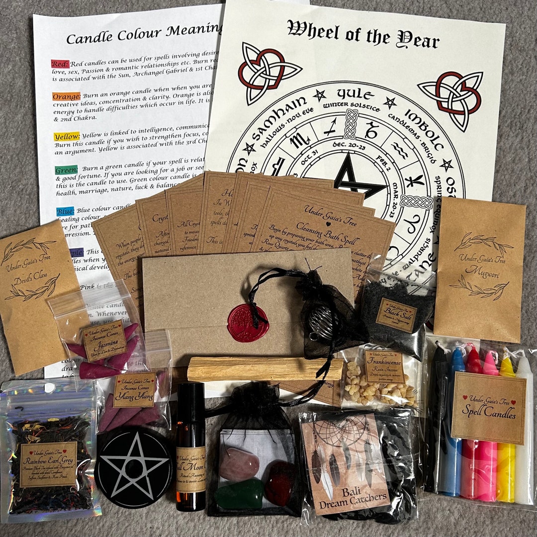 Witchcraft Starter Kit Mini Gift Set Spell Supply Box - Etsy