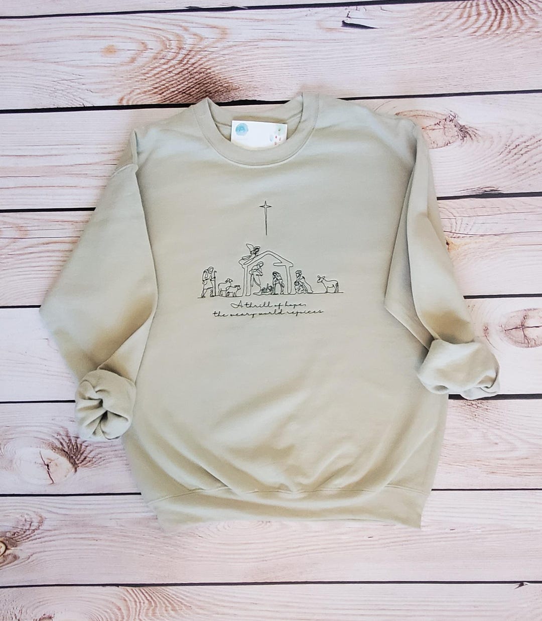 Embroidered Nativity Sweatshirt - Etsy