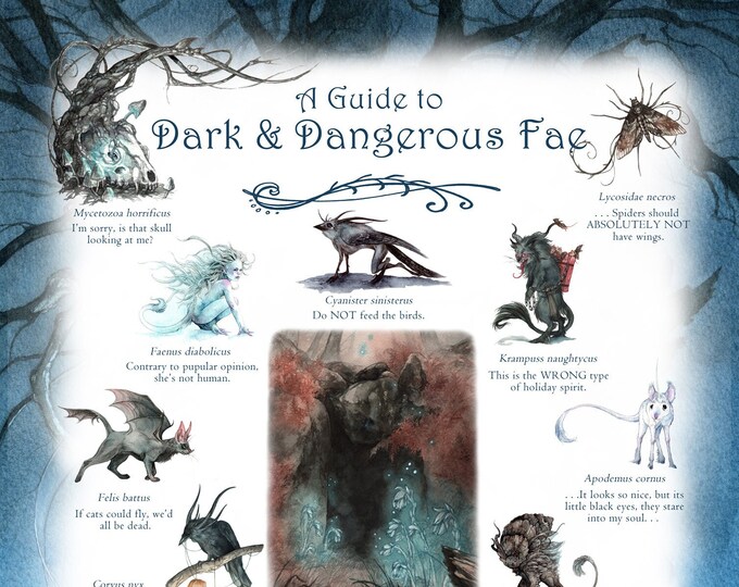 A Guide to Dark and Dangerous Fae Poster - Etsy
