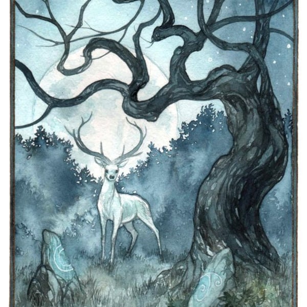 Fantasy Stag Art - Etsy