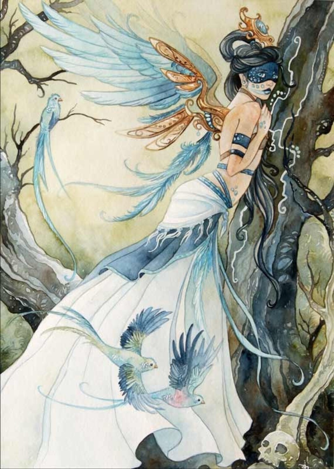 Xochiquetzal- Watercolor Art Print, Goddess Art Print, Mythology Art ...
