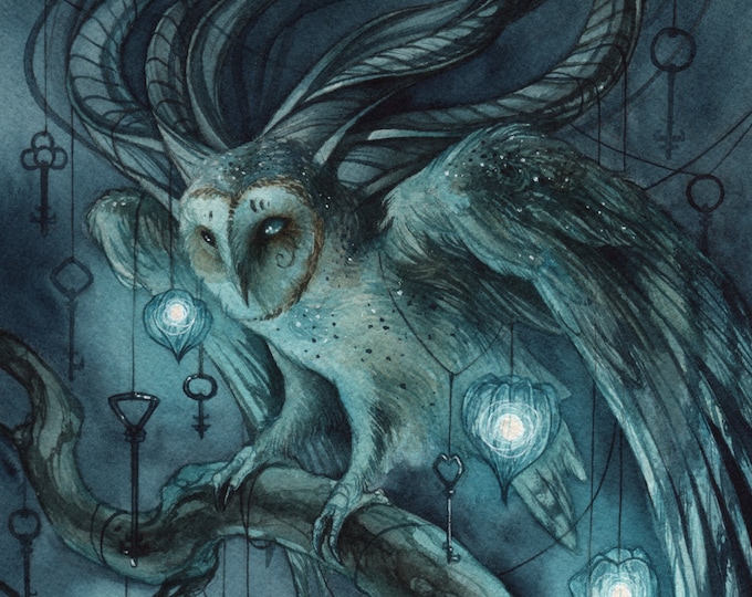 Gatekeeper - Watercolor Art Print, Animal Art, Bird Art, Crow Art ...