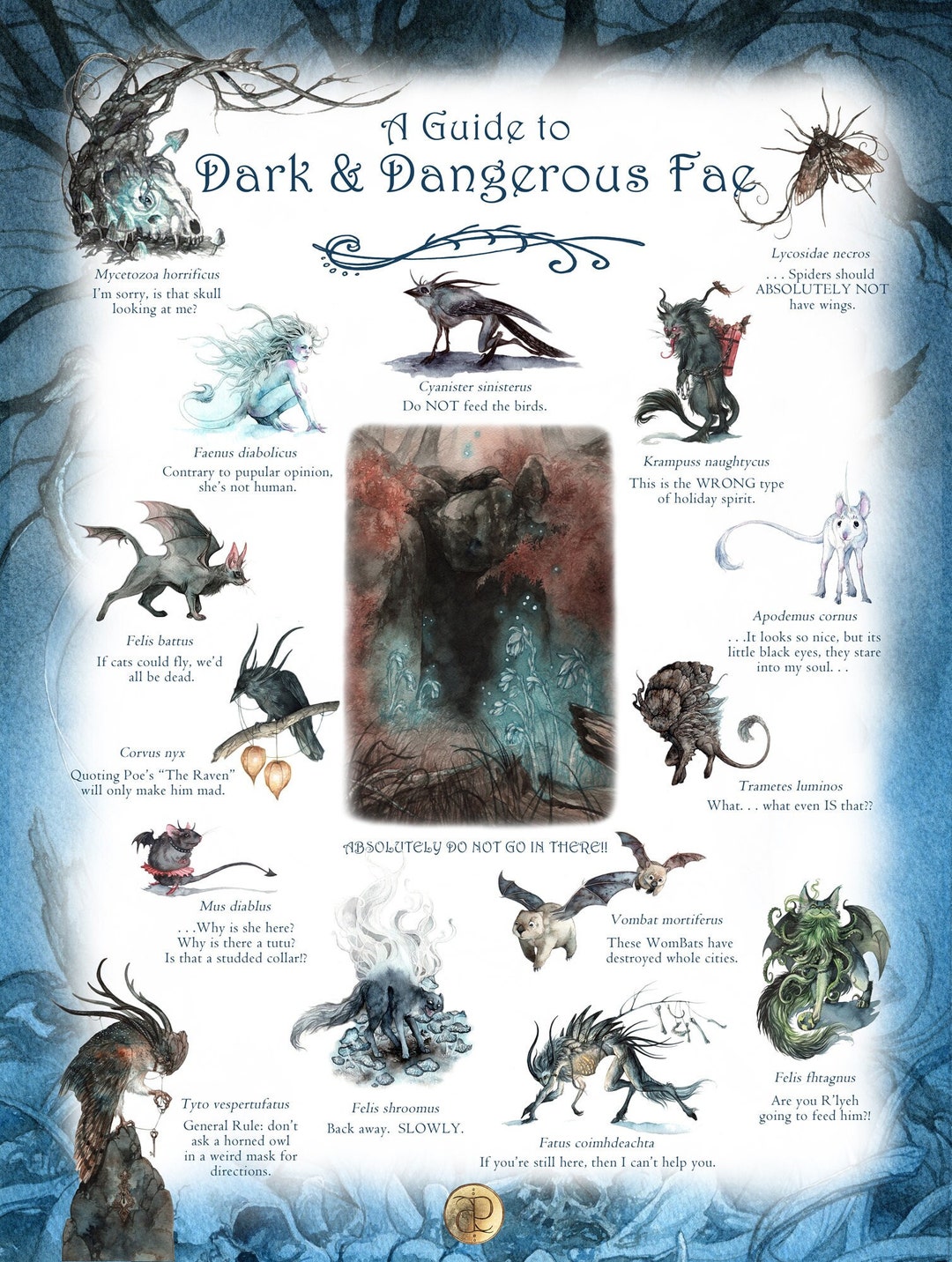 A Guide to Dark and Dangerous Fae Poster - Etsy