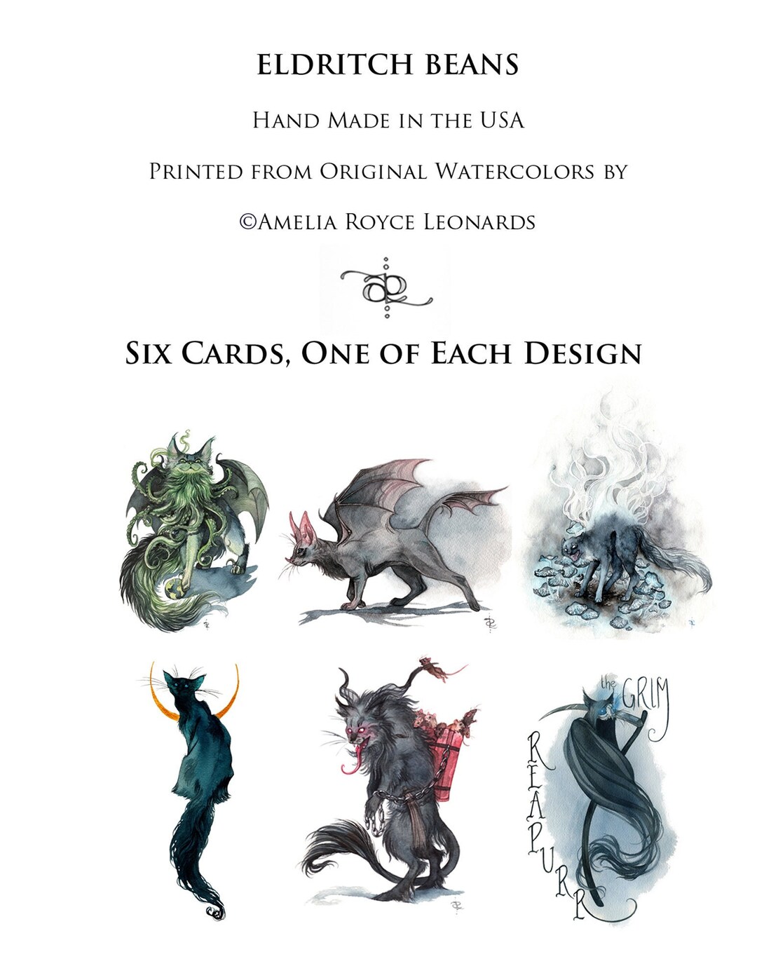 Eldritch Beans Card Pack - Handmade Card - Etsy