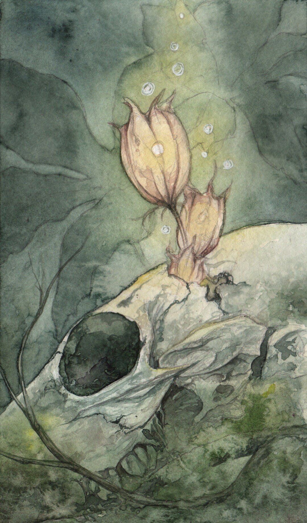 Three of Pentacles Tarot Art Print, Watercolor Art Print, Fantasy Art ...