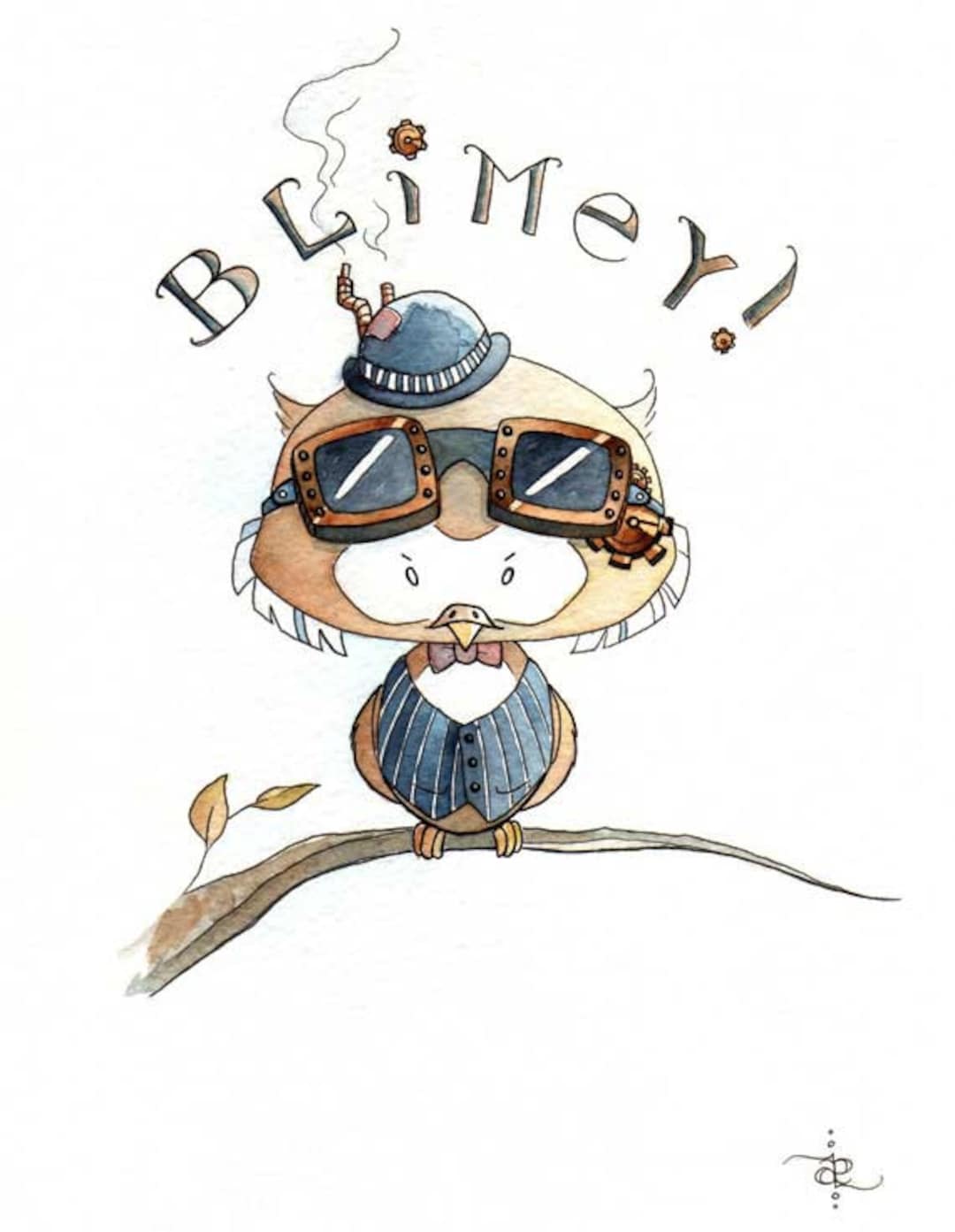 Blimey - Greeting Card, Cute Cards for Friends, Funny Cards, Owl Art ...