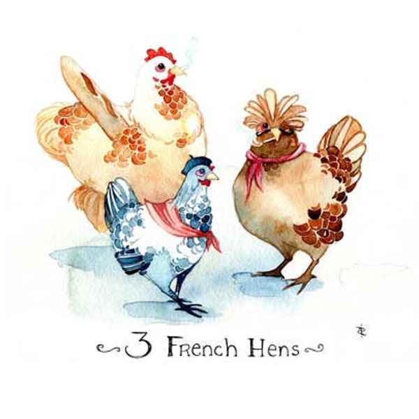 Three French Hens - Etsy