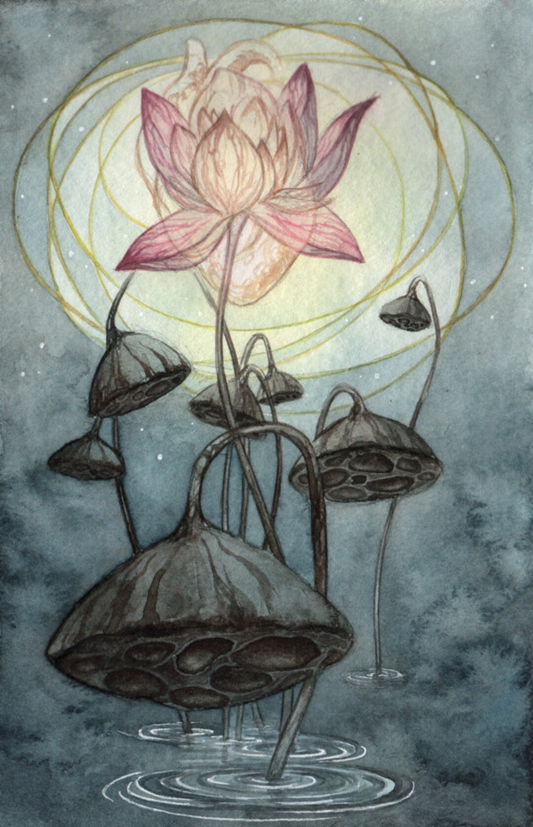 Eight of Cups- Tarot Art Print, Watercolor Art Print, Fantasy Art ...