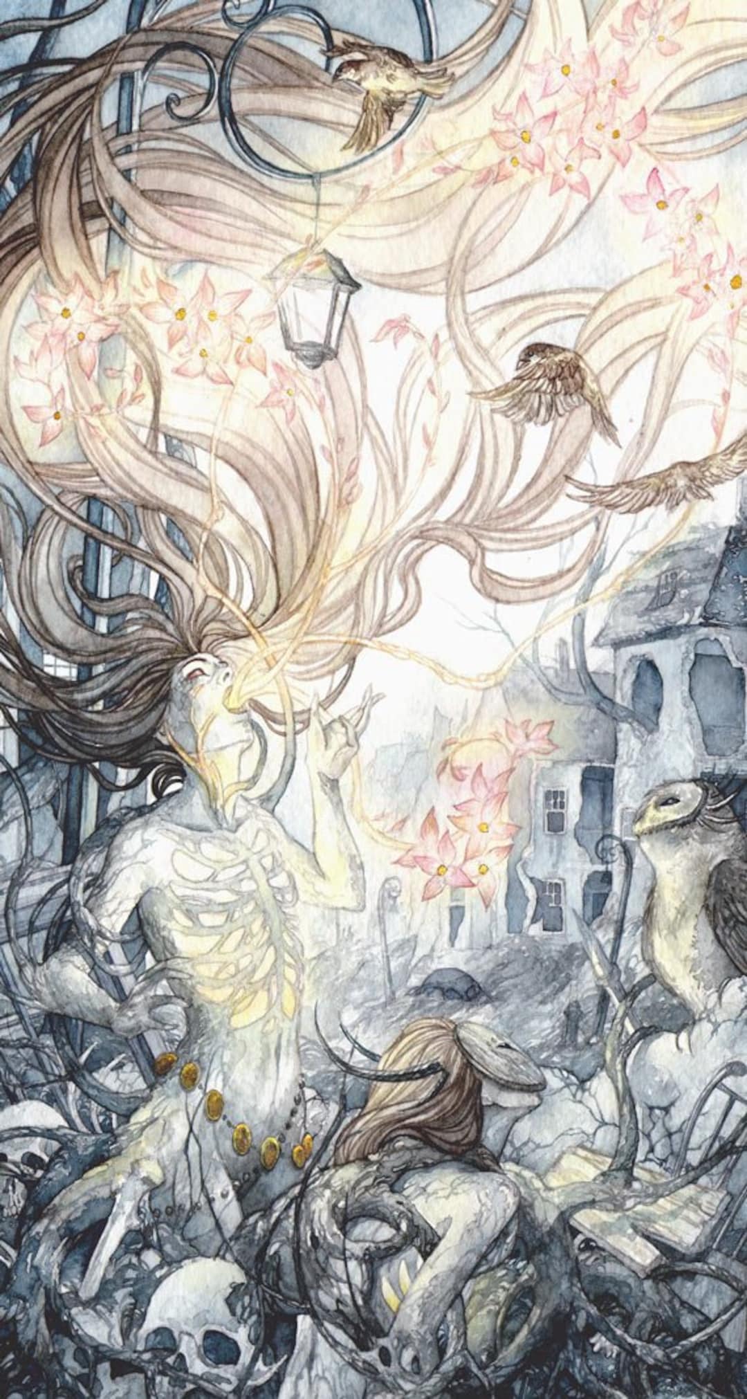 Hope Watercolor Art Print, Fantasy Art, Emotional Art, Emotional ...