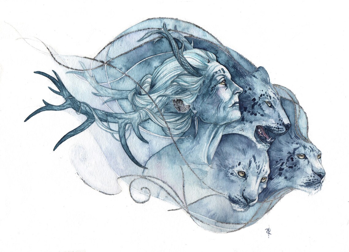 Triple Winter Goddess Card Pack- Handmade Greeting Card Pack, Blank ...