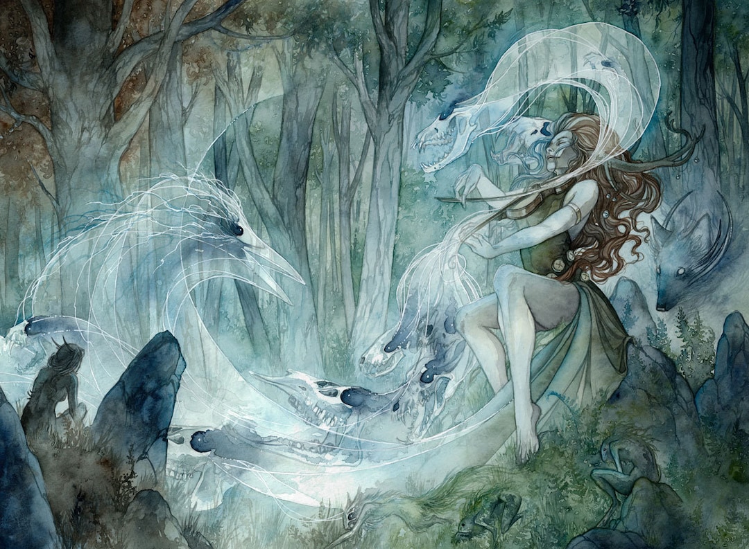 Melodie Fantastique - Watercolor Art Print, Fantasy Art, Fae Art ...