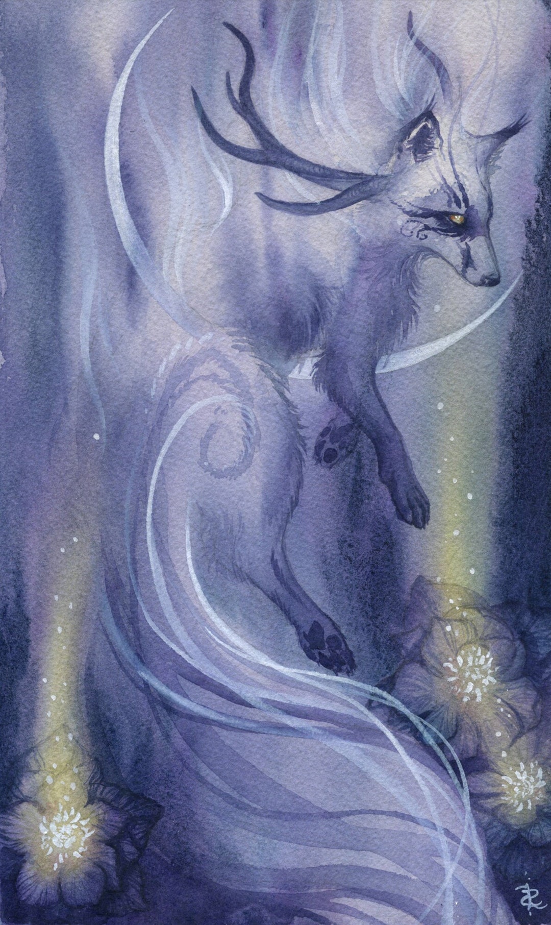 Celestial - Watercolor Art Print, Fantasy Art, Fae Art, Nature Art ...
