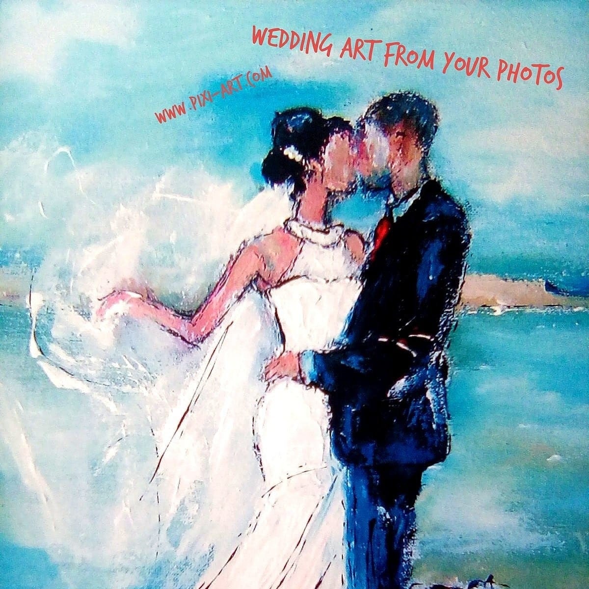 Custom Personalised Wedding Artwork Paintings From Your - Etsy