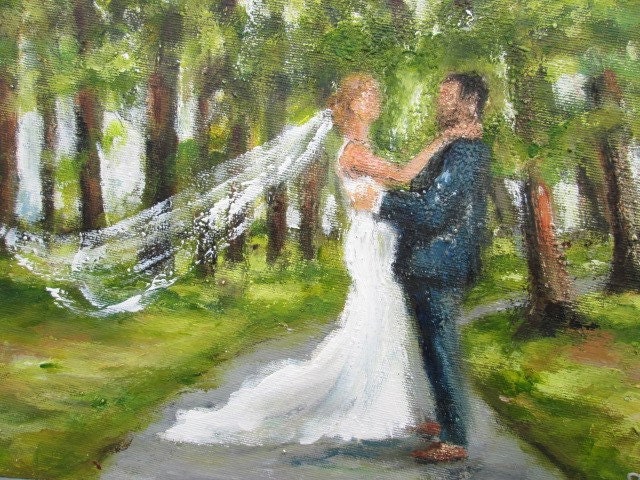 Bespoke Wedding Painting and Art Gifts Art Portraits in Semi - Etsy