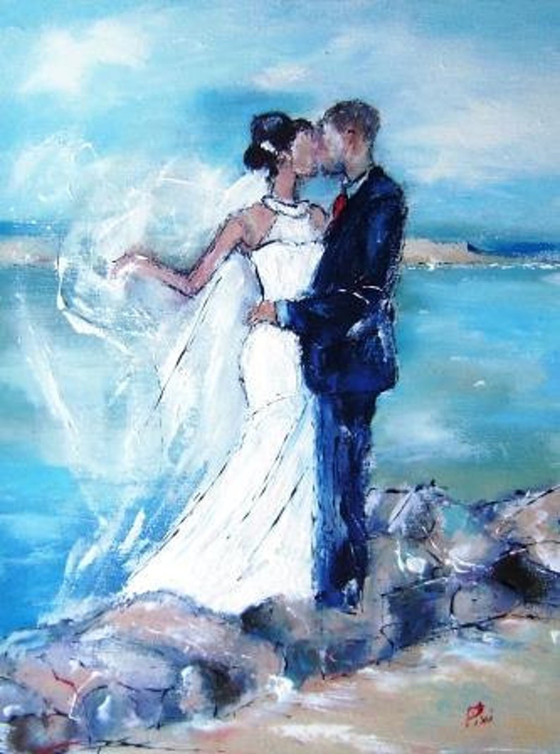 Bespoke Wedding Painting and Art Gifts Art Portraits in Semi - Etsy