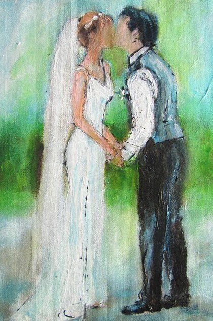 Bespoke Wedding Painting and Art Gifts Art Portraits in Semi - Etsy
