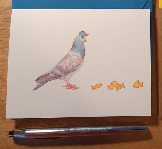 Pigeon a Chicago Cubs Fan 10 Pack Folded Note Cards | Etsy