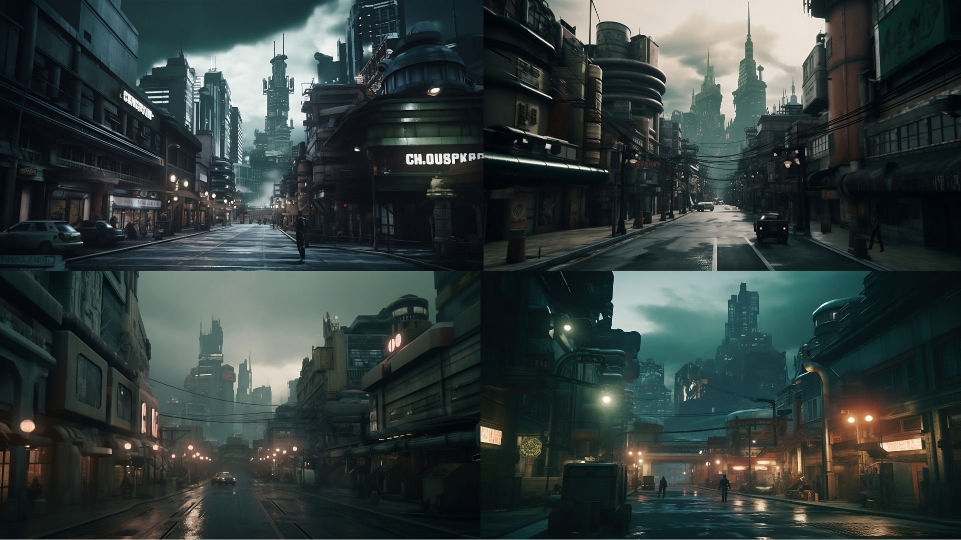 11 Digital Backdrops Final Fantasy VII Inspired, Midgar, Sector 7 ...