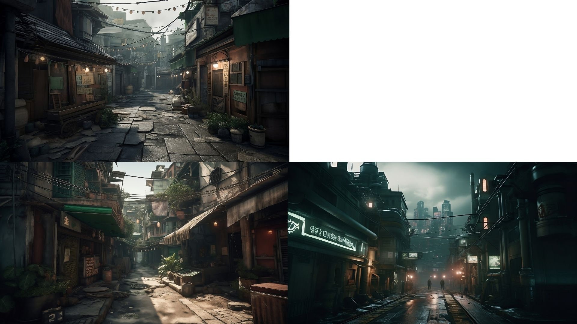 11 Digital Backdrops Final Fantasy VII Inspired, Midgar, Sector 7 ...