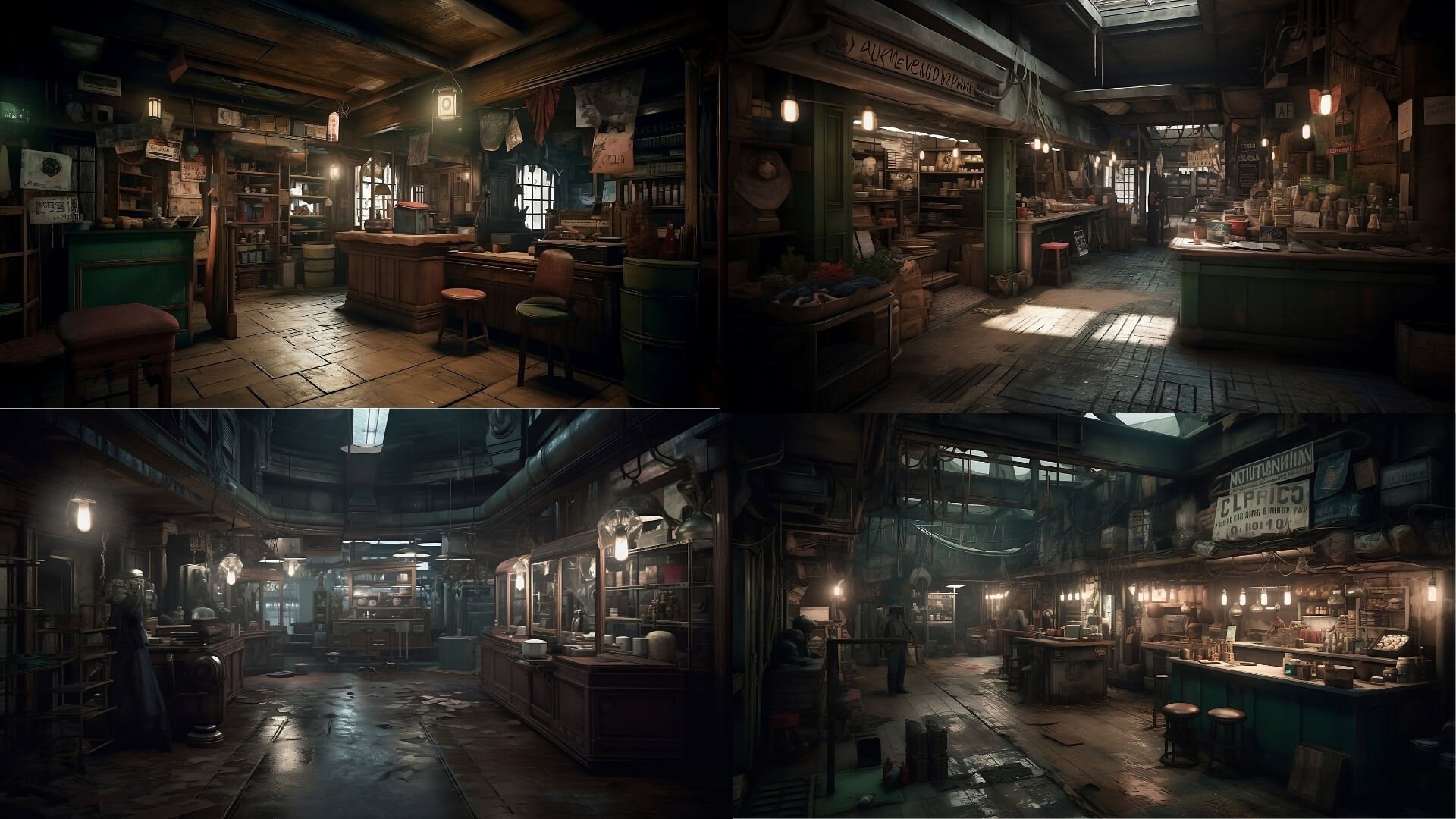 11 Digital Backdrops Final Fantasy VII Inspired, Midgar, Sector 7 ...