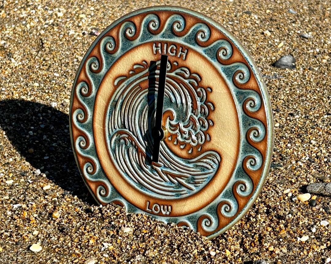 Tide Clock, Ceramic, Ocean Tides, Time, Epic Wave, High Tide, Low Tide ...