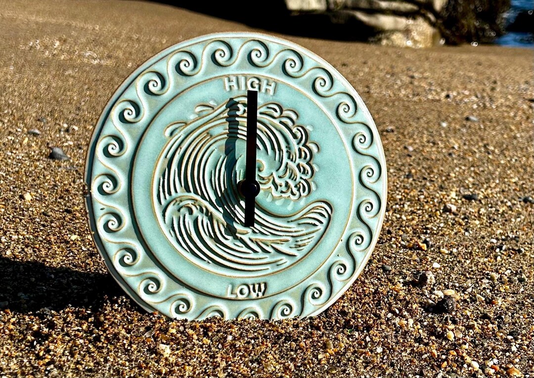 Tide Clock, Ceramic, Ocean Tides, Time, Epic Wave, High Tide, Low Tide ...