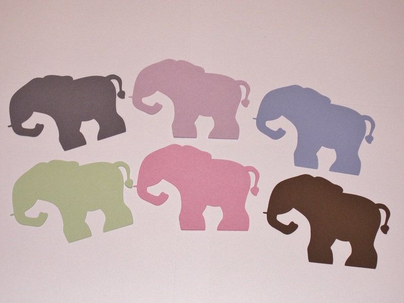 Paper Elephants, Die Cut Elephants, Elephant Die Cuts, Card Stock ...