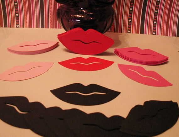 Paper Lip Die Cuts Die Cut Lips Paper Lips Lips Valentine | Etsy