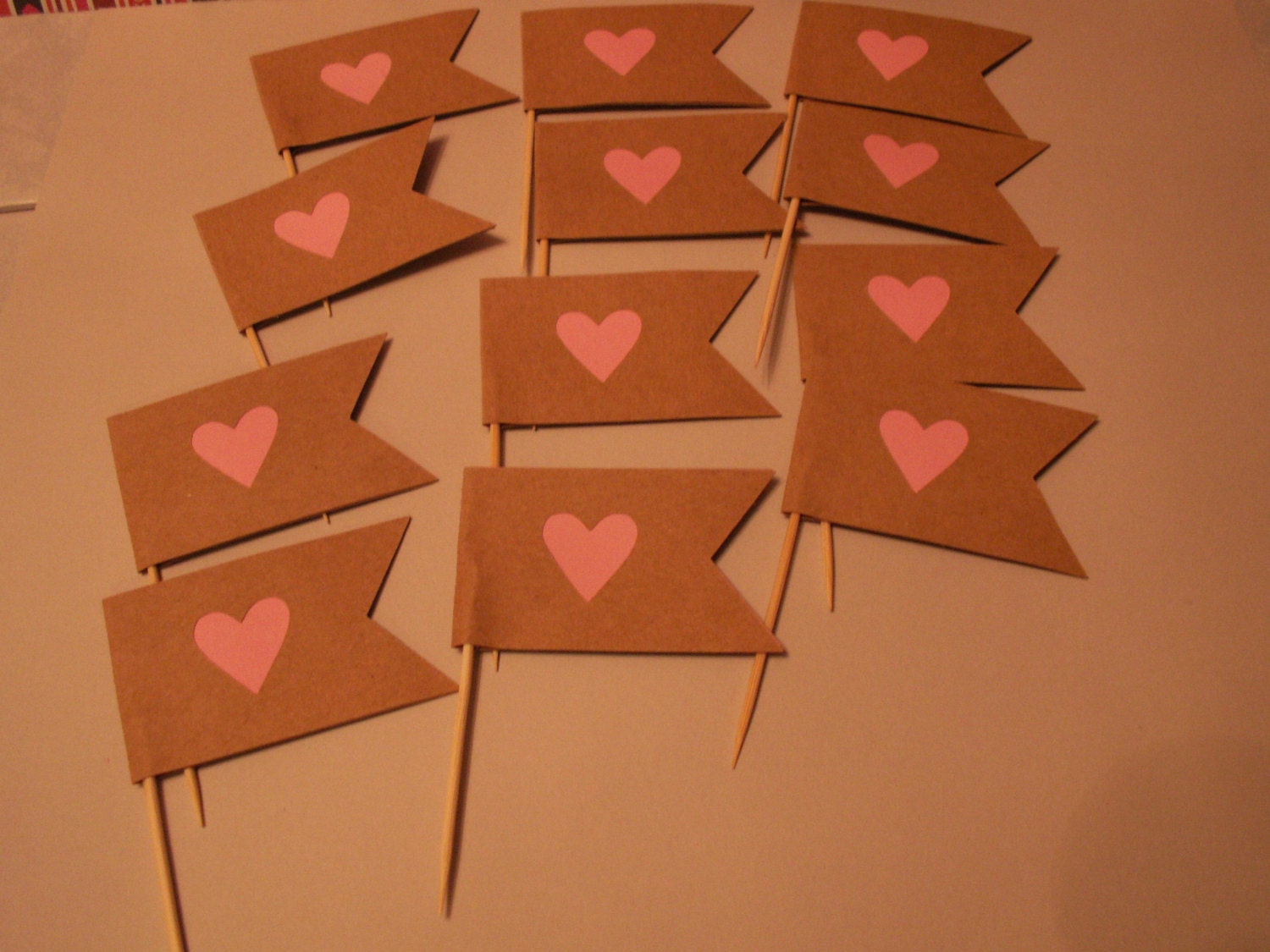 Heart Cupcake Toppers, Cupcake Toppers, Birthday Cupcake Toppers, Flag ...