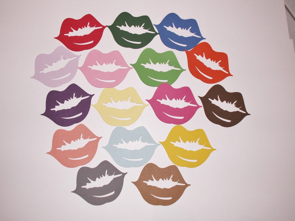 Paper Lips, Lips, Die Cut Lips, Embellishment Lips, - Etsy