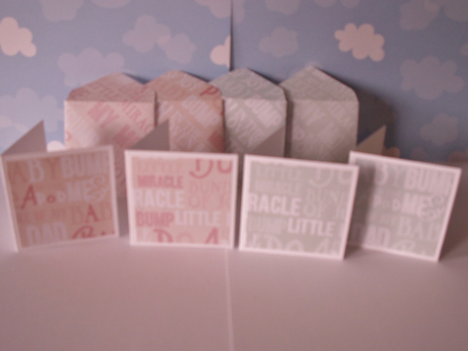 2 1/2" Mini Note Cards, Mini Note Cards, Pastel Note Cards, Baby Saying ...
