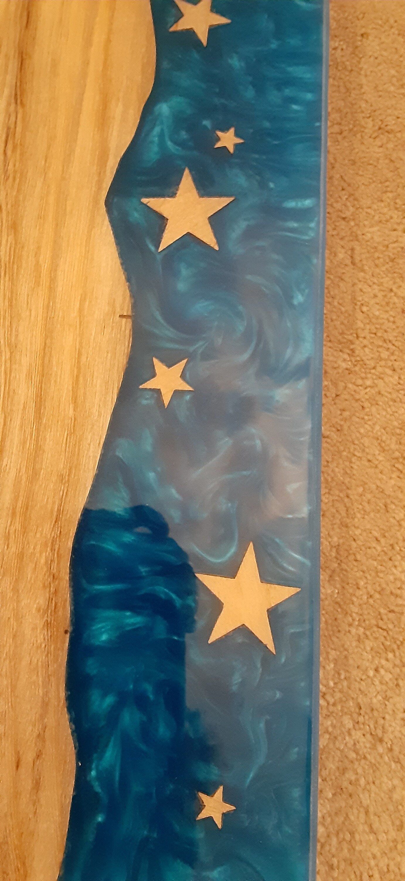 American Flag Colors Epoxy Resin Wall Hanging. 12x24 - Etsy