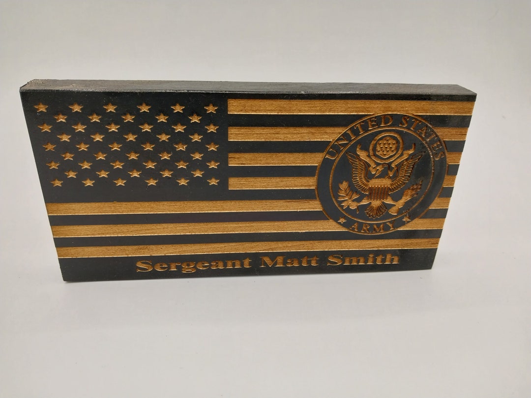 Military Desk Plaques With Optional Name and Rank - Etsy