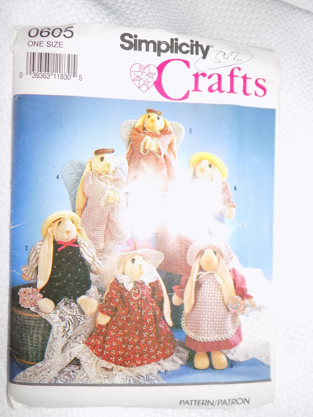 Vintage Adorable Bunnies With Clothing Pattern by Simplicity From 1991 ...