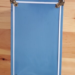 Mid-century Slate Blue Metal Doll Trunk - Etsy