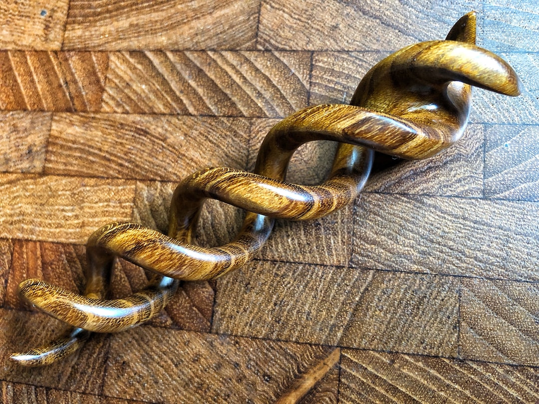 Small Laburnum Heartwood Helix Hair Fork by Furnivals Workshop - Etsy