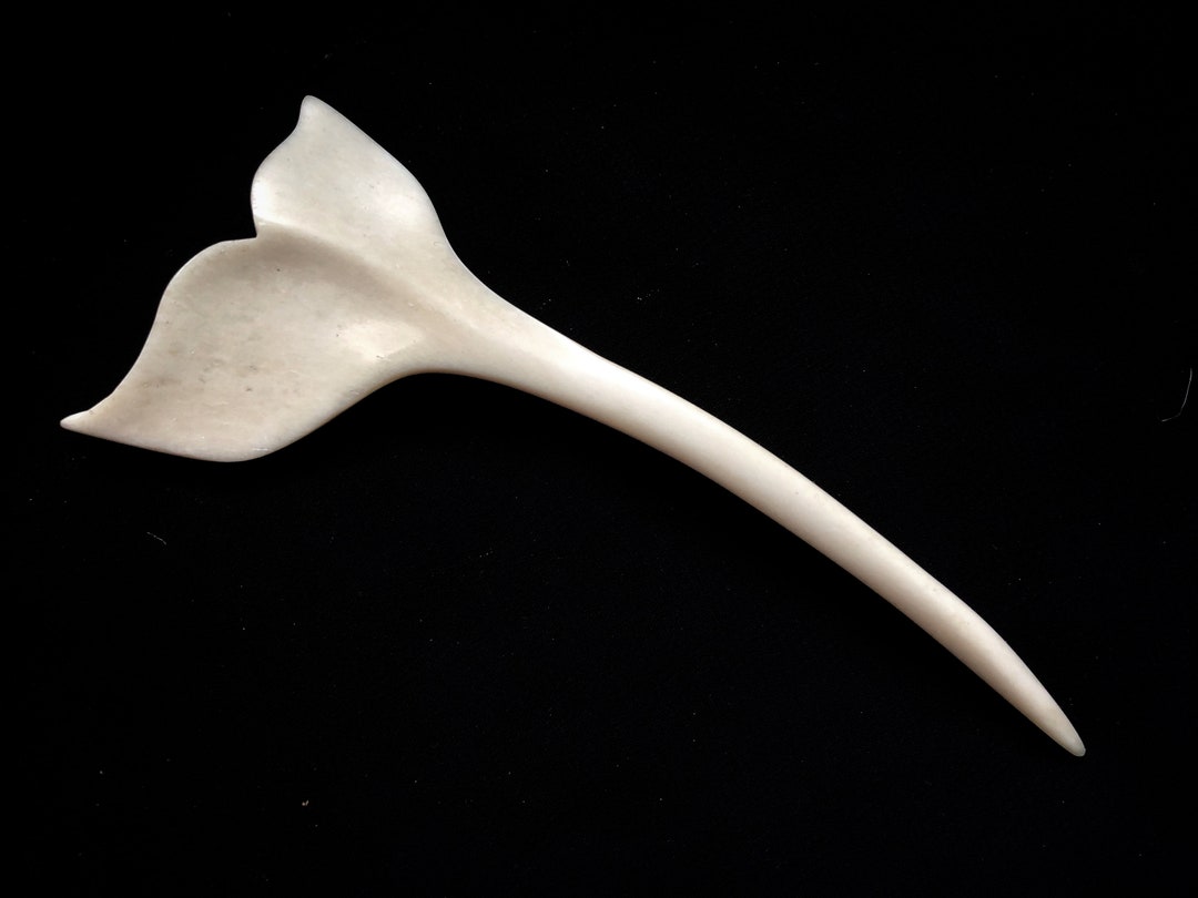 RESERVED FOR J: Bone Whale Tail Hair Stick by Furnival’s Workshop - Etsy