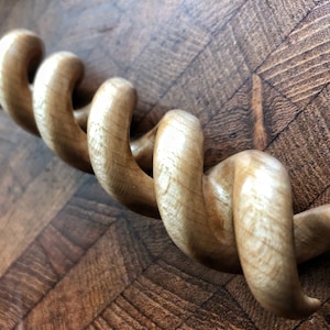 Maple Wood Helix Hair Fork by Furnivals Workshop - Etsy