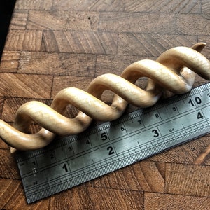 Maple Wood Helix Hair Fork by Furnivals Workshop - Etsy