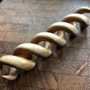 Maple Wood Helix Hair Fork by Furnivals Workshop - Etsy